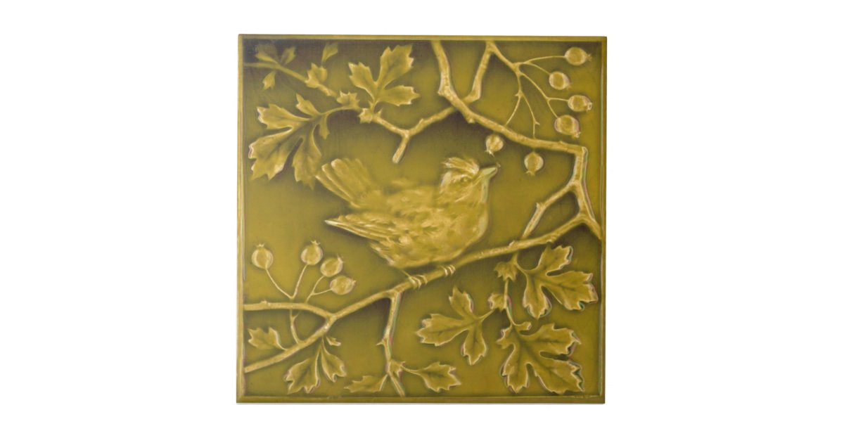 RT042 Faux-Relief Antique Reproduction Tile | Zazzle