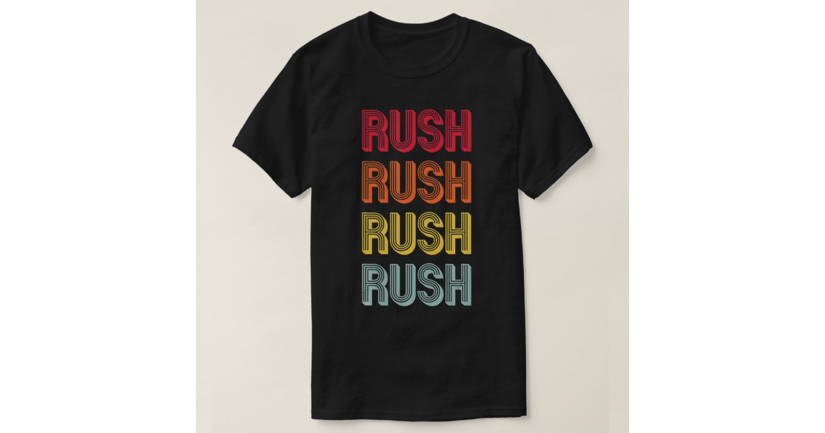 RUSH Gift Surname Funny Retro Vintage 80s Birthday T-Shirt | Zazzle