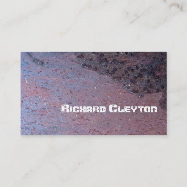 Rusted, corroded metal, texture custom business card | Zazzle