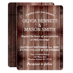Rustic Barn Door Wedding Invitations | Zazzle.com.au