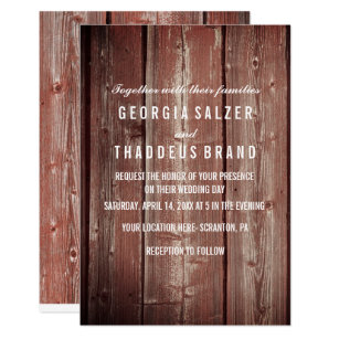 Rustic Barn Door Wedding Invitations | Zazzle.com.au