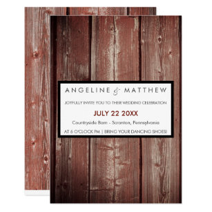 Rustic Barn Door Wedding Invitations | Zazzle.com.au