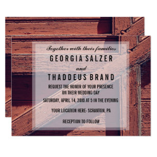 Rustic Barn Door Wedding Invitations | Zazzle.com.au