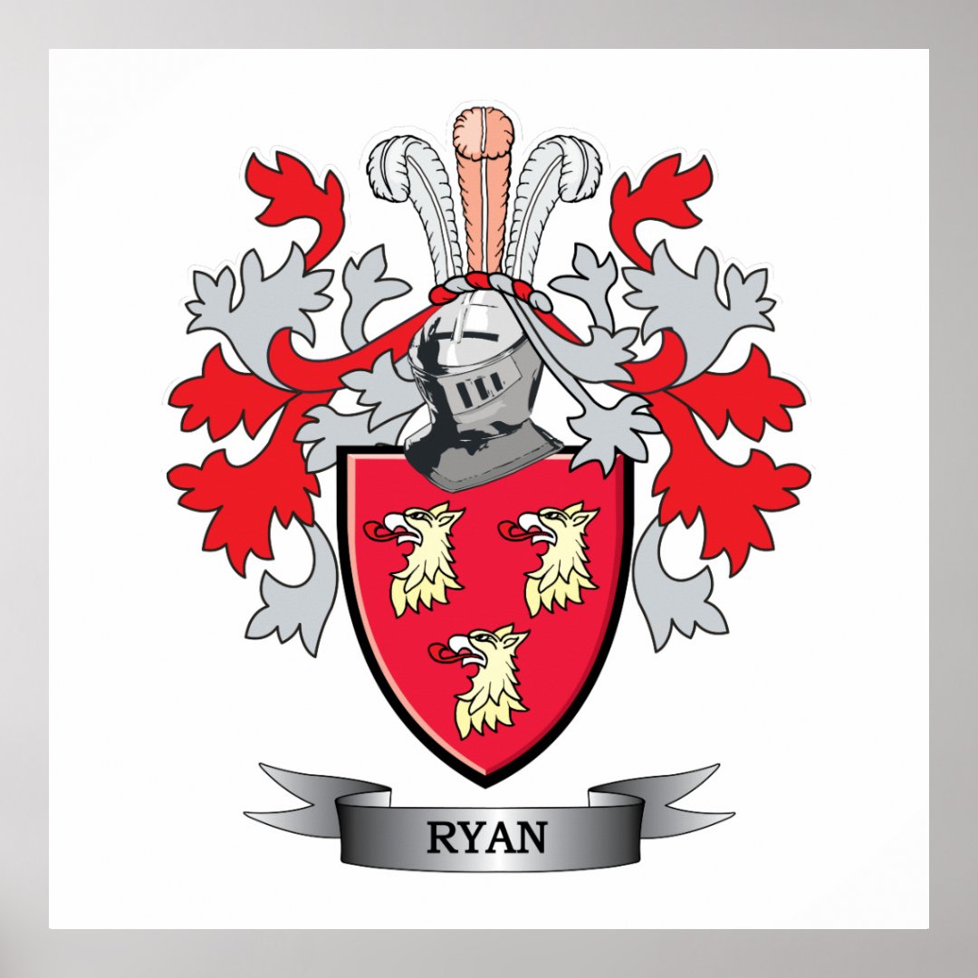 Ryan Coat of Arms Poster | Zazzle