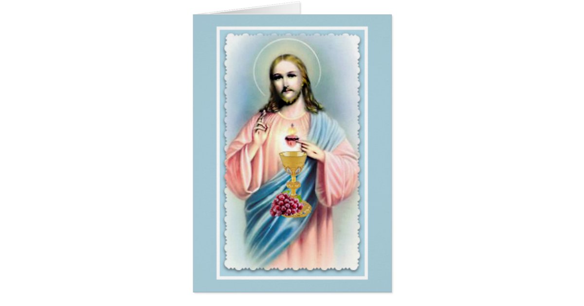 Sacred Heart Catholic Mass Offering Card | Zazzle