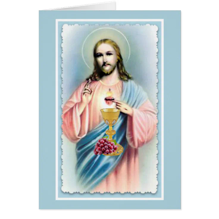 Sacred Heart Catholic Mass Offering Card | Zazzle