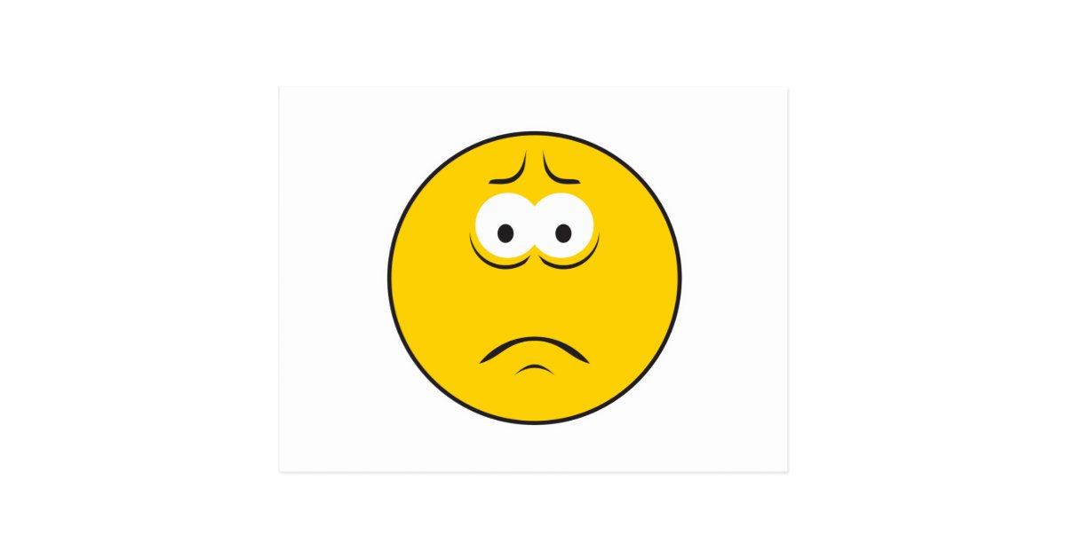 Sad Frowning Face Postcard | Zazzle.com.au
