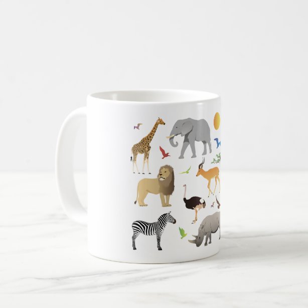 Safari Animal Coffee & Travel Mugs | Zazzle AU