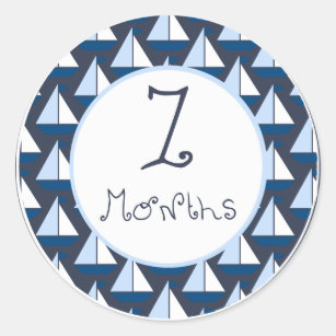 7 Month Stickers | Zazzle AU