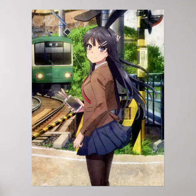 Sakurajima Mai Bunny Girl Senpai Poster | Zazzle