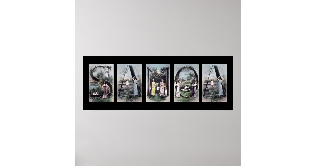 SAMOA Alphabet Letter Name Art Poster | Zazzle
