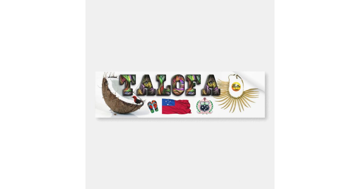 Samoan "Talofa" Bumper Sticker | Zazzle