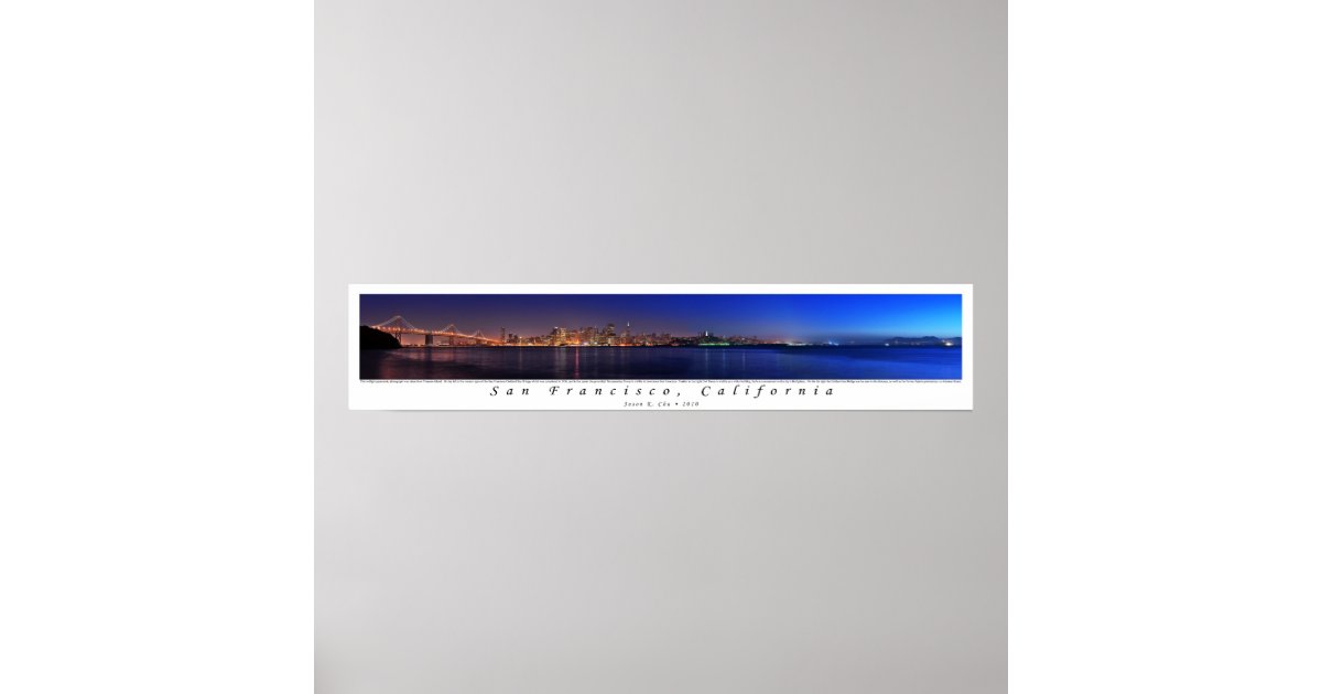 San Francisco Twilight Panorama Poster | Zazzle