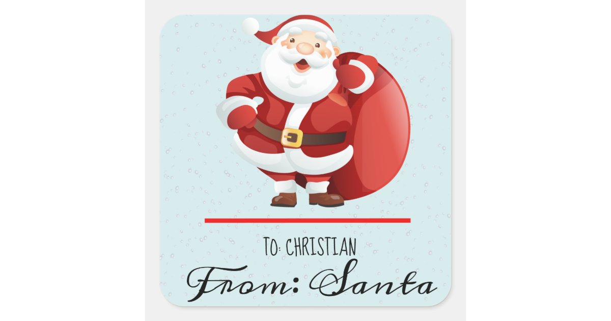Santa to from stickers | Zazzle
