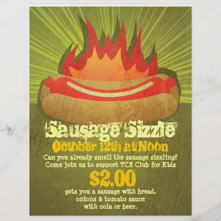 Sausage Sizzle Party Flyer | Zazzle.com.au