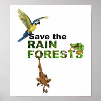 Save The Rainforest Posters | Zazzle.com.au