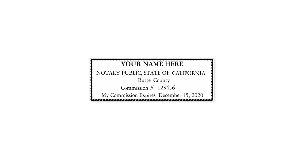 Scalloped Border Notary Public Seal Stamp | Zazzle
