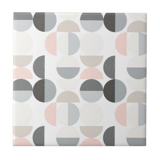 Scandinavian Style Semi-Circle Pattern Ceramic Tile | Zazzle.com.au