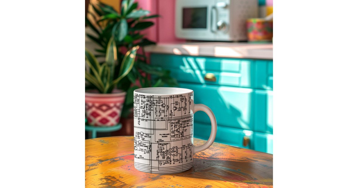 Schematic Diagram Symbols Electronic Circuit Coffee Mug | Zazzle