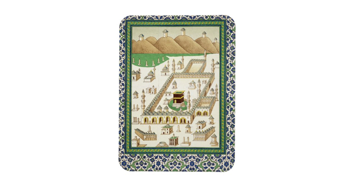 Schematic View of Mecca, showing the Qua'bah, from Magnet | Zazzle