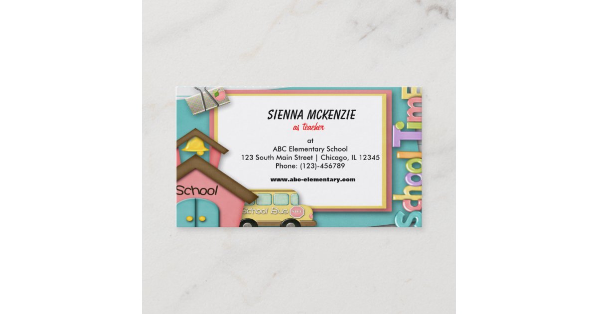 School Bus Business Card | Zazzle