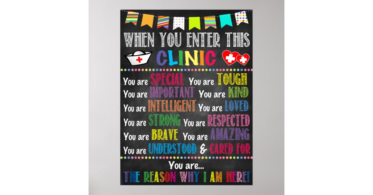 School Health Office Poster, Paediatrics Clinic Poster | Zazzle