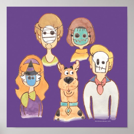 Scooby-Doo | Our Halloween Masks Poster | Zazzle.com.au