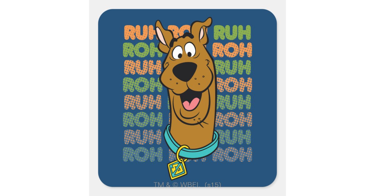 Scooby-Doo Ruh Roh Square Sticker | Zazzle