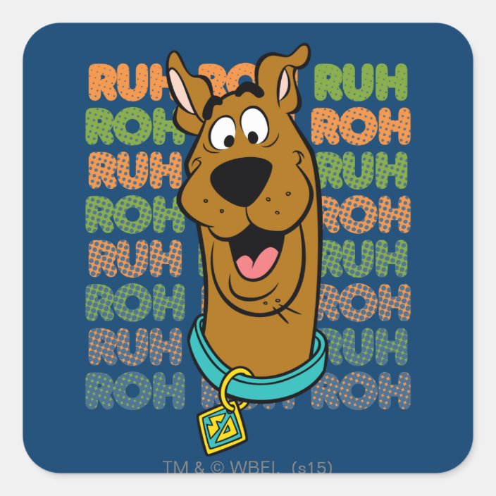 Scooby-Doo Ruh Roh Square Sticker | Zazzle.com.au