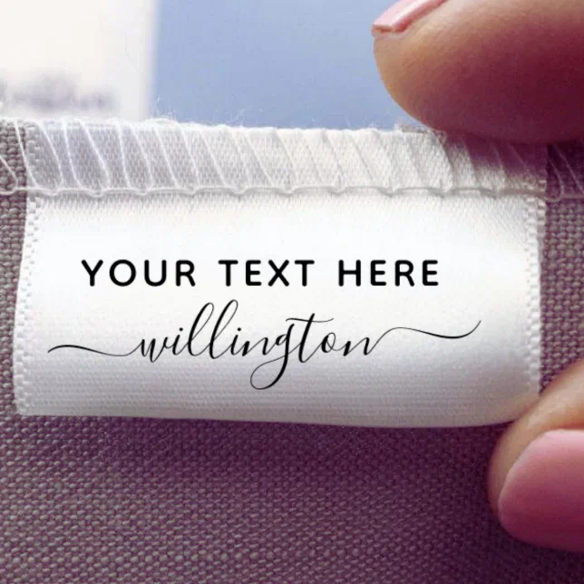 Script Elegant Thank You Black White Custom Grosgrain Ribbon | Zazzle