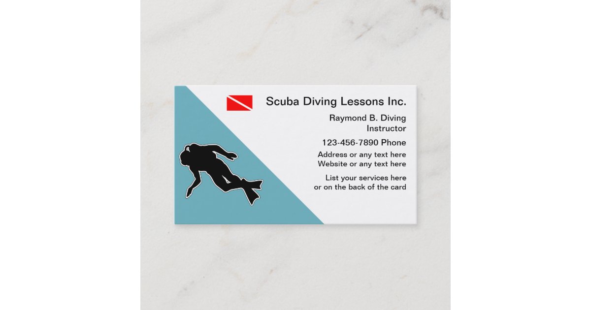 Scuba Diving Business Cards | Zazzle
