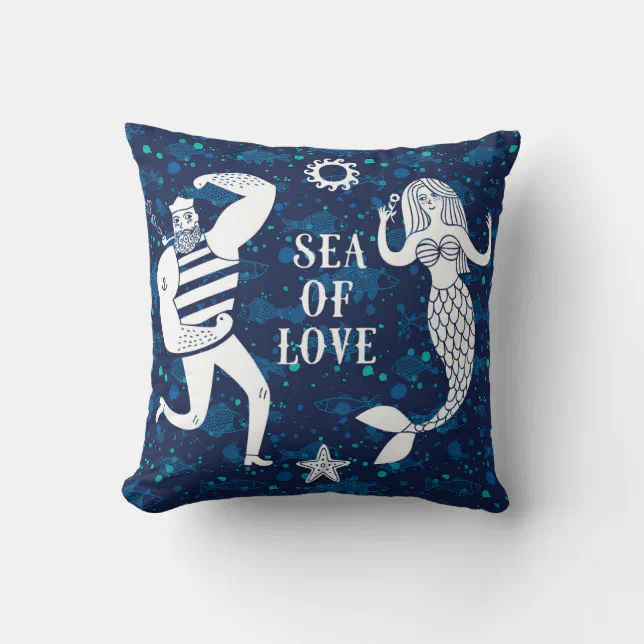 Sea Of Love Poster Cushion | Zazzle