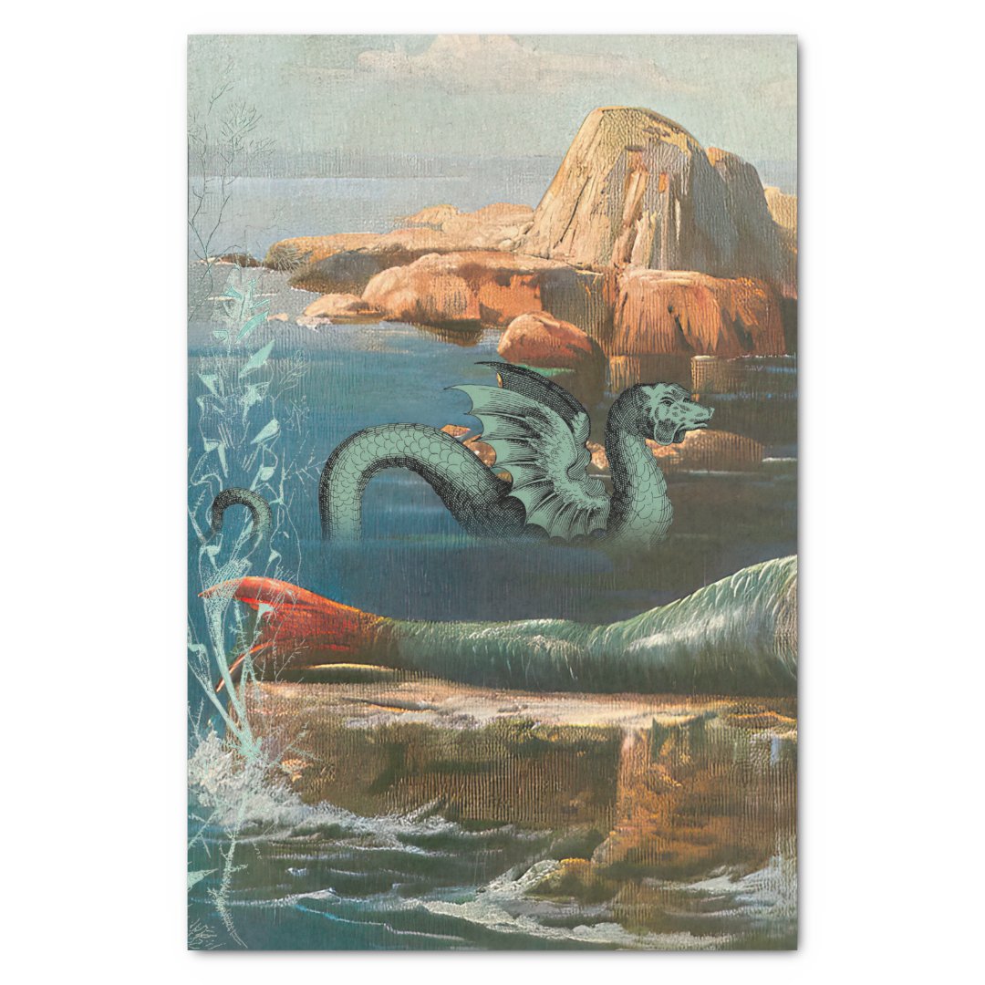 Sea Serpent Ocean Beach Vintage Mermaid Decoupage Tissue Paper | Zazzle