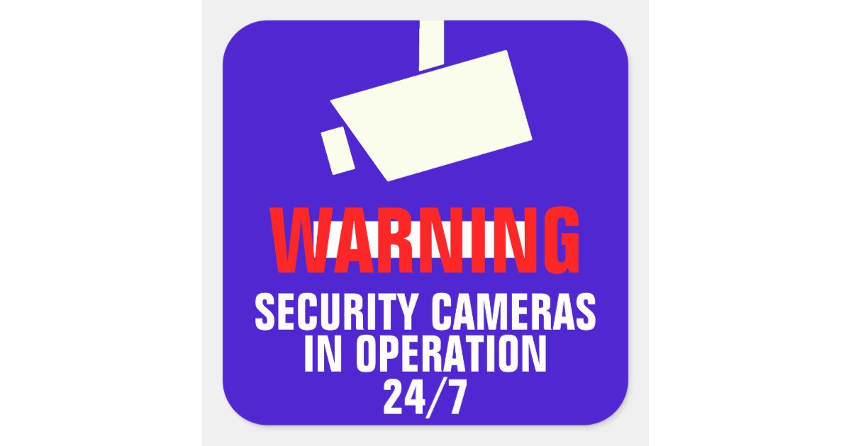 Security Camera Warning Stickers | Zazzle