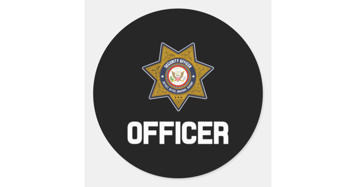 Security Officer Enforcet Badge Police Guards Unif Classic Round ...