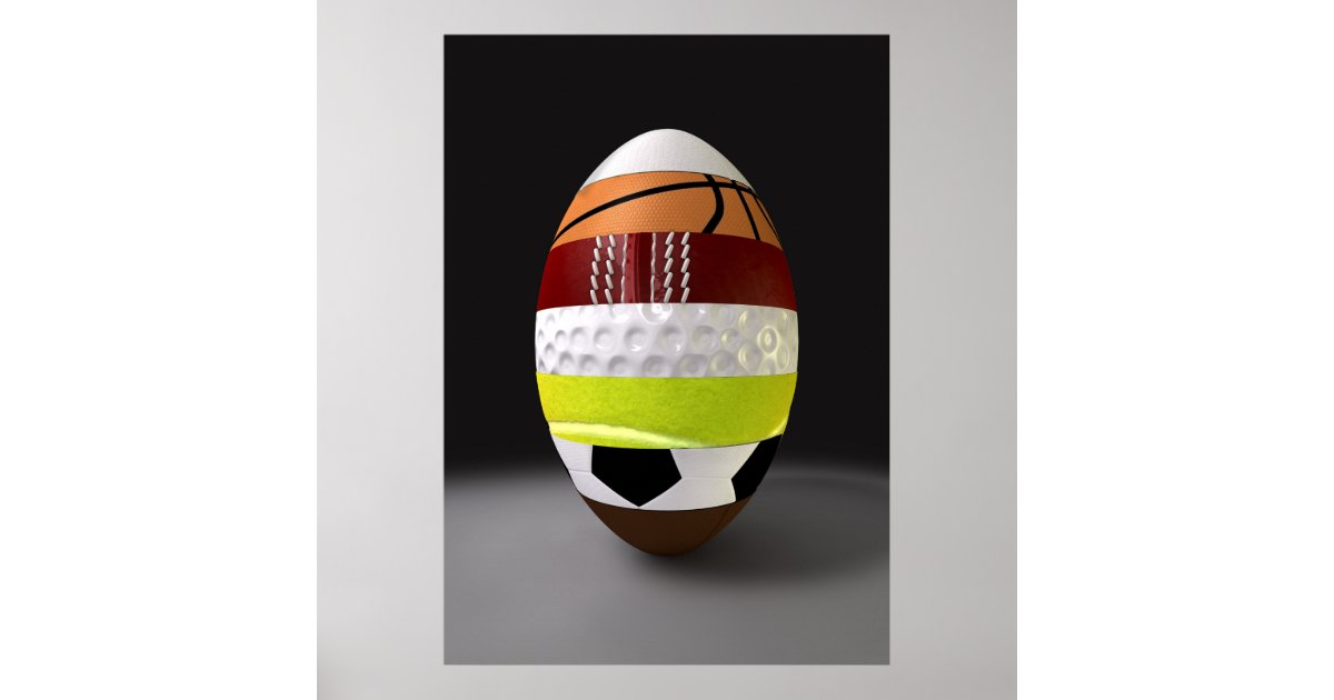Segmented Sports Ball Poster | Zazzle