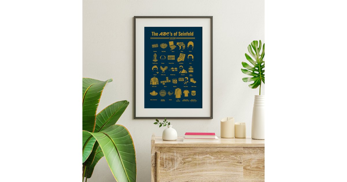 Seinfeld | The ABC's of Seinfeld Infographic Poster | Zazzle