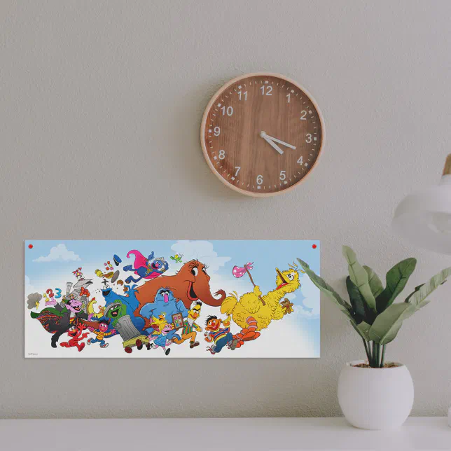 Sesame Street Run! Character Illustration Poster | Zazzle