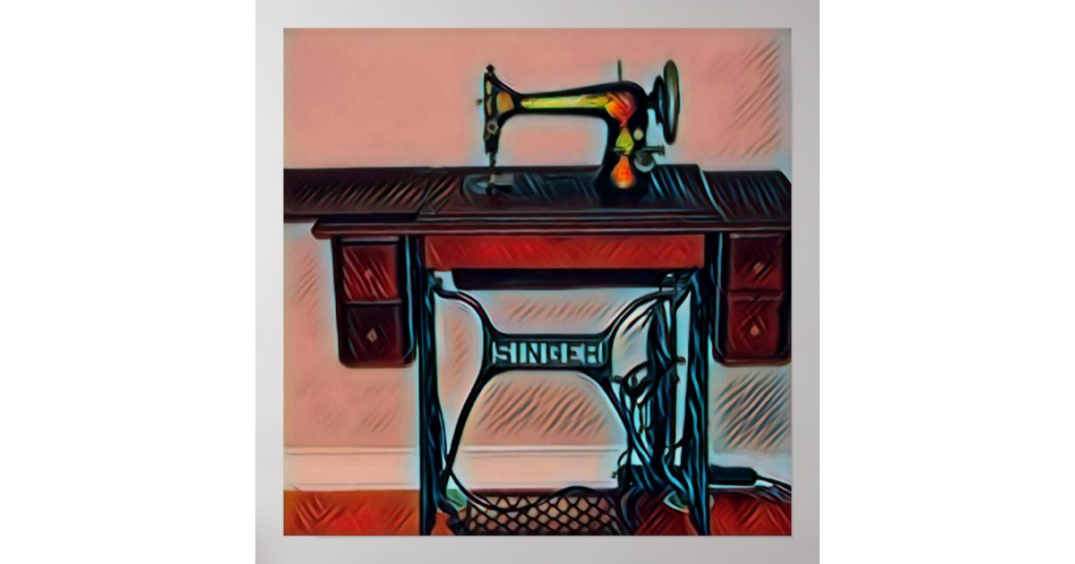 Sewing Machine Poster | Zazzle