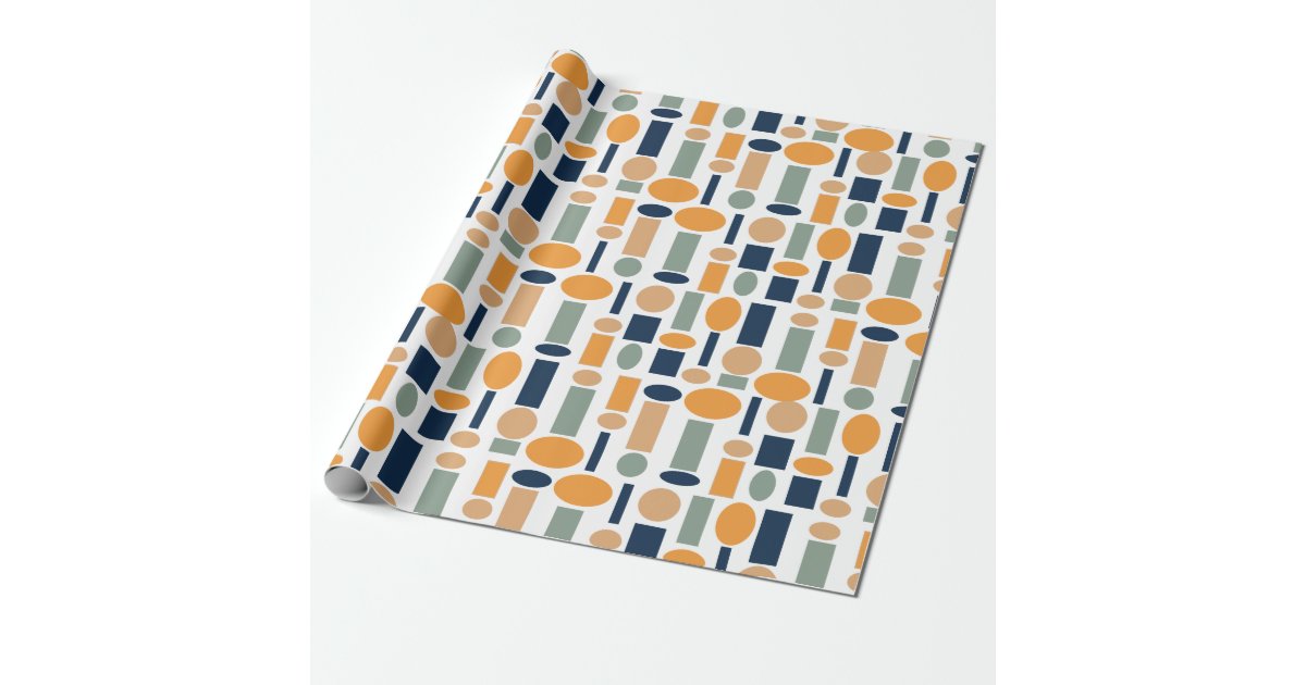 Shape Pattern Wrapping Paper | Zazzle