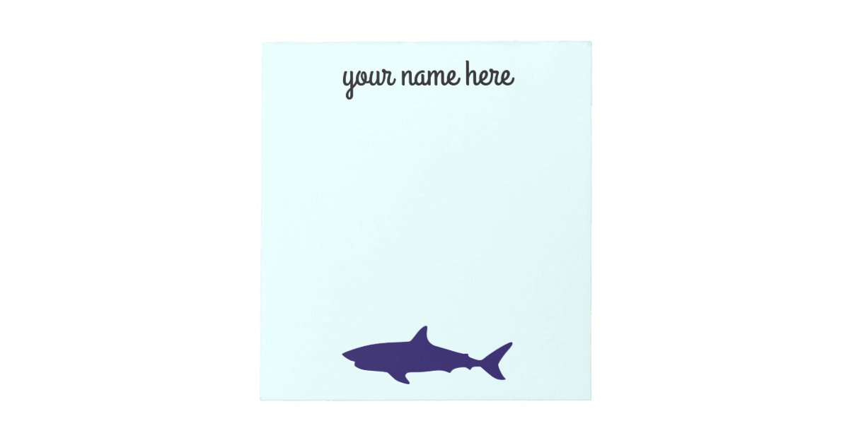 Shark Personalized Stationery Notepad | Zazzle