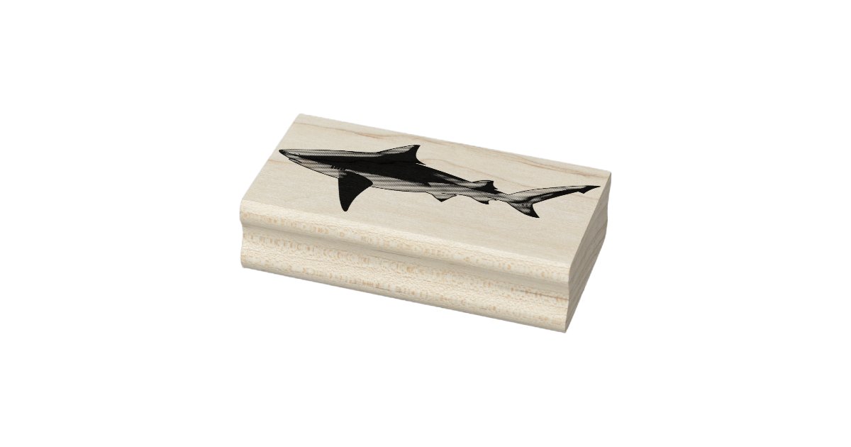 Shark Rubber Stamp | Zazzle