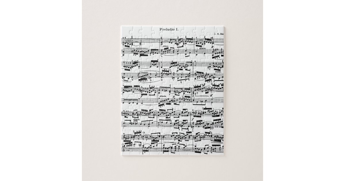 Sheet Music by Bach Jigsaw Puzzle | Zazzle