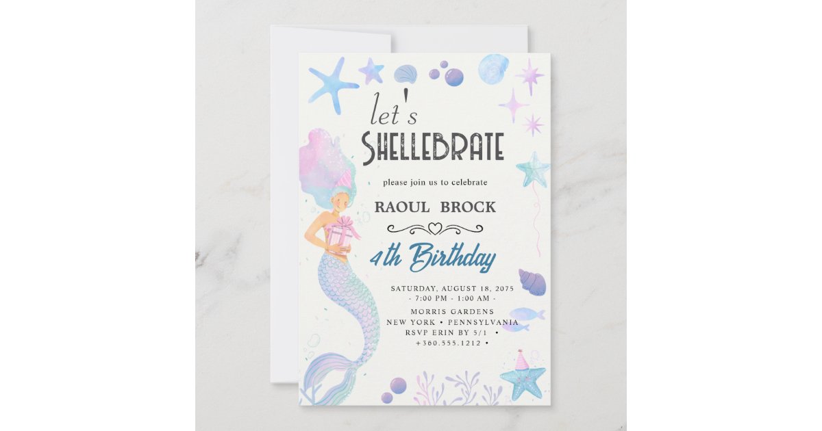 Shellebrate Birthday Invitation | Zazzle