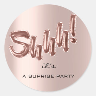 Shhh Surprise Party Stickers | Zazzle AU