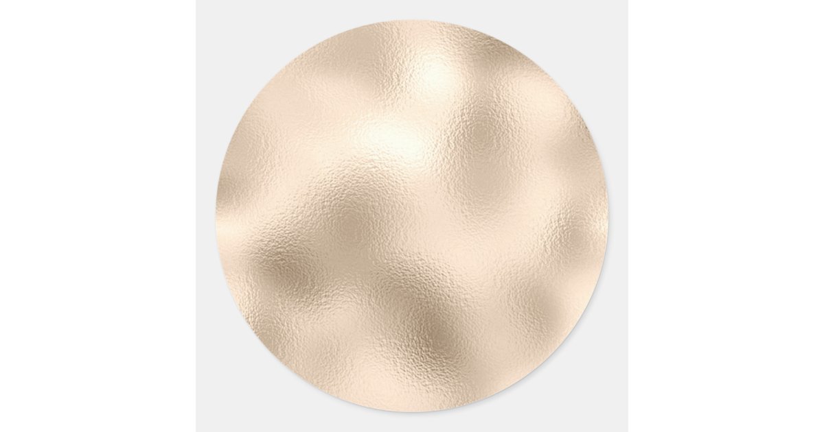 Shimming Bronze Blank Template, DIY Text Art Logo Classic Round Sticker ...