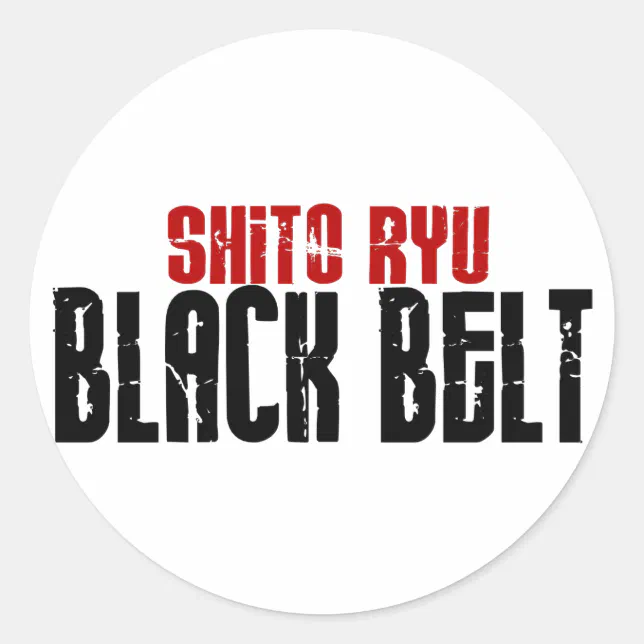 Shito Ryu Black Belt Karate Classic Round Sticker | Zazzle