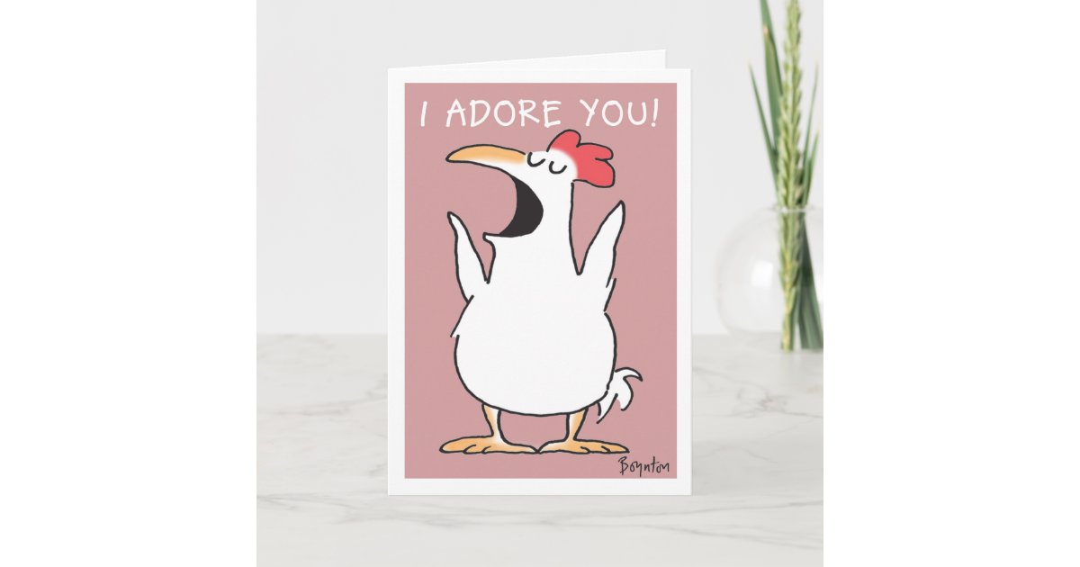 SHOUTING CHICKEN CARD | Zazzle