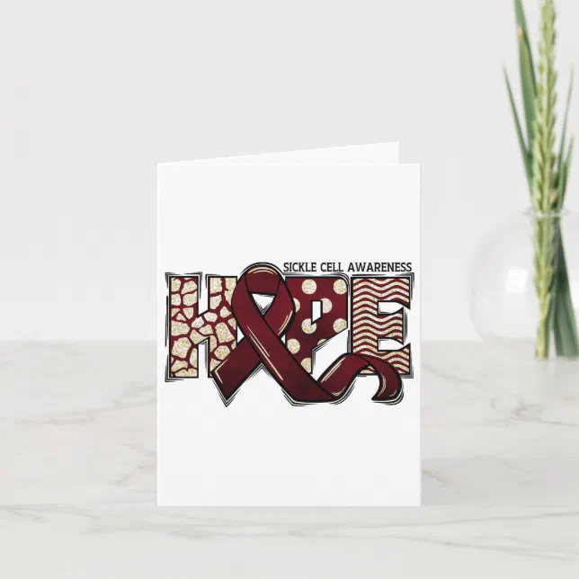 Sickle Cell Anaemia Scd Awareness Month Ribbon Hop Card | Zazzle
