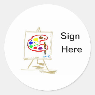 Sign Here Stickers | Zazzle.com.au